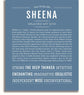 Sheena Personalized Name Meaning Art Prints – Name Stories
