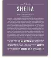 Sheila | Name Art Print – Name Stories