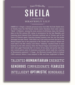 Sheila | Name Art Print – Name Stories