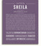 Sheila Personalized Name Meaning Art Prints – Name Stories