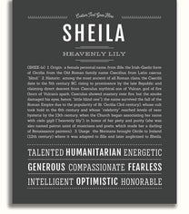 Sheila | Name Art Print – Name Stories