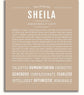 Sheila Personalized Name Meaning Art Prints – Name Stories