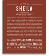 Sheila | Name Art Print – Name Stories