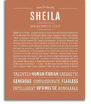 Sheila Personalized Name Meaning Art Prints – Name Stories