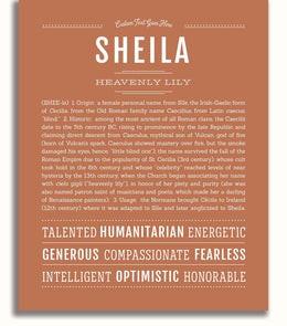Sheila | Name Art Print – Name Stories