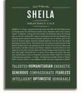 Sheila Personalized Name Meaning Art Prints – Name Stories
