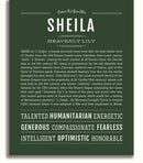 Sheila | Name Art Print – Name Stories