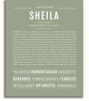 Sheila Personalized Name Meaning Art Prints – Name Stories
