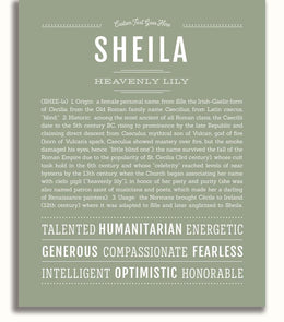 Sheila | Name Art Print – Name Stories