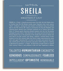 Sheila | Name Art Print – Name Stories