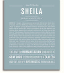 Sheila Personalized Name Meaning Art Prints – Name Stories