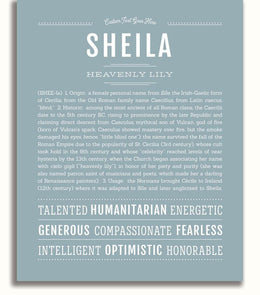 Sheila | Name Art Print – Name Stories