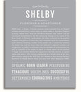 Shelby Personalized Name Meaning Art Prints – Name Stories