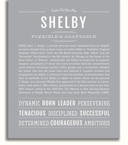 Shelby | Name Art Print – Name Stories