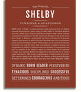 Shelby Personalized Name Meaning Art Prints – Name Stories