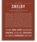 Shelby | Name Art Print – Name Stories