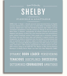 Shelby | Name Art Print – Name Stories