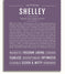 Shelley Personalized Name Meaning Art Prints – Name Stories