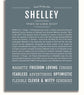 Shelley | Name Art Print – Name Stories