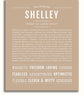 Shelley Personalized Name Meaning Art Prints – Name Stories