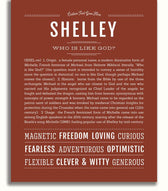 Shelley | Name Art Print – Name Stories