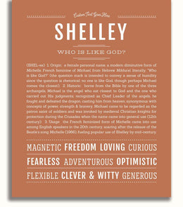 Shelley | Name Art Print – Name Stories