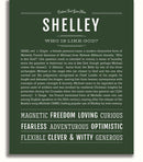 Shelley | Name Art Print – Name Stories