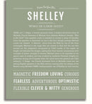 Shelley | Name Art Print – Name Stories
