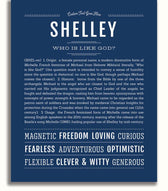 Shelley Personalized Name Meaning Art Prints – Name Stories