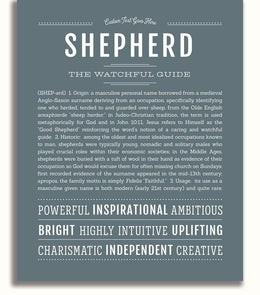 Shepherd Personalized Name Meaning Art Prints – Name Stories