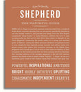 Shepherd Personalized Name Meaning Art Prints – Name Stories