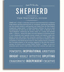 Shepherd | Name Art Print – Name Stories