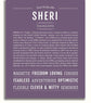 Sheri Personalized Name Meaning Art Prints – Name Stories