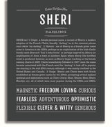 Sheri Personalized Name Meaning Art Prints – Name Stories