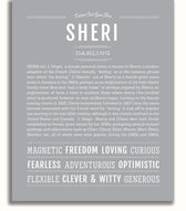 Sheri Personalized Name Meaning Art Prints – Name Stories