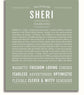 Sheri Personalized Name Meaning Art Prints – Name Stories