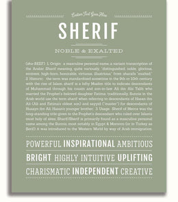 Sherif | Name Art Print – Name Stories