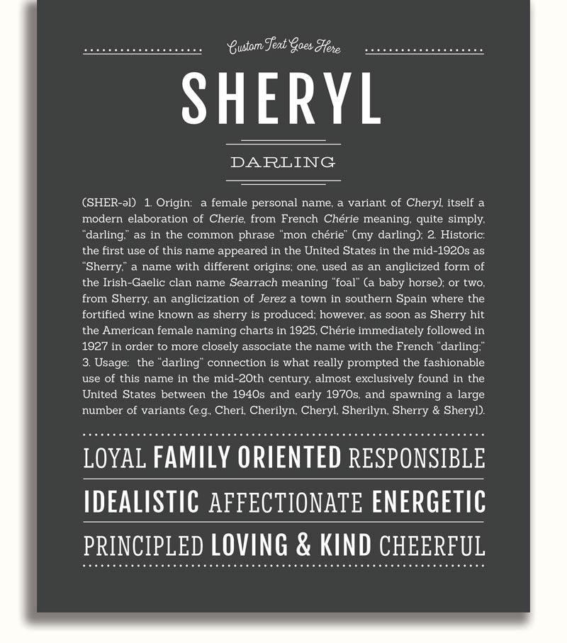 Sheryl | Name Art Print – Name Stories