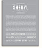 Sheryl | Name Art Print – Name Stories