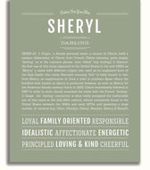 Sheryl | Name Art Print – Name Stories