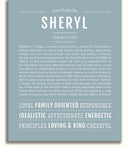 Sheryl | Name Art Print – Name Stories