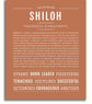 Shiloh (female) | Name Art Print – Name Stories