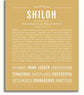 Shiloh Personalized Name Meaning Art Prints – Name Stories