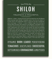 Shiloh Personalized Name Meaning Art Prints – Name Stories
