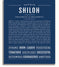 Shiloh Personalized Name Meaning Art Prints – Name Stories