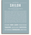 Shiloh Personalized Name Meaning Art Prints – Name Stories