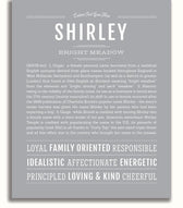 Shirley | Name Art Print – Name Stories