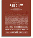 Shirley Personalized Name Meaning Art Prints – Name Stories