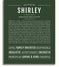 Shirley | Name Art Print – Name Stories