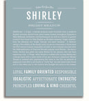 Shirley Personalized Name Meaning Art Prints – Name Stories